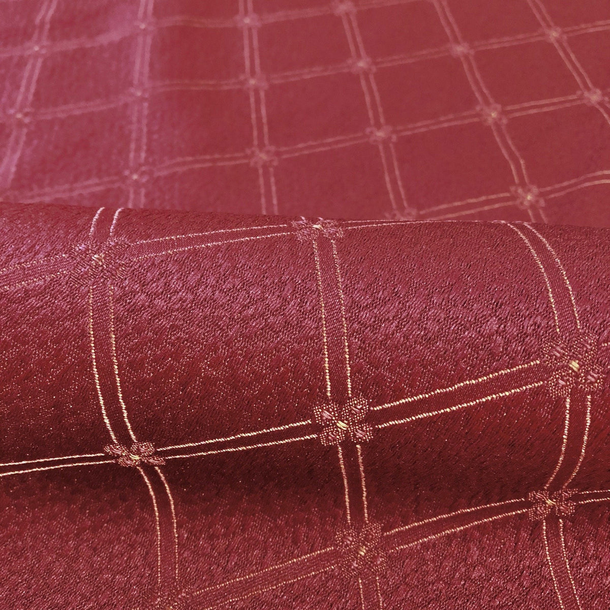 Greville Ruby Traditional Diamond Jacquard Upholstery Fabric 54" – The ...